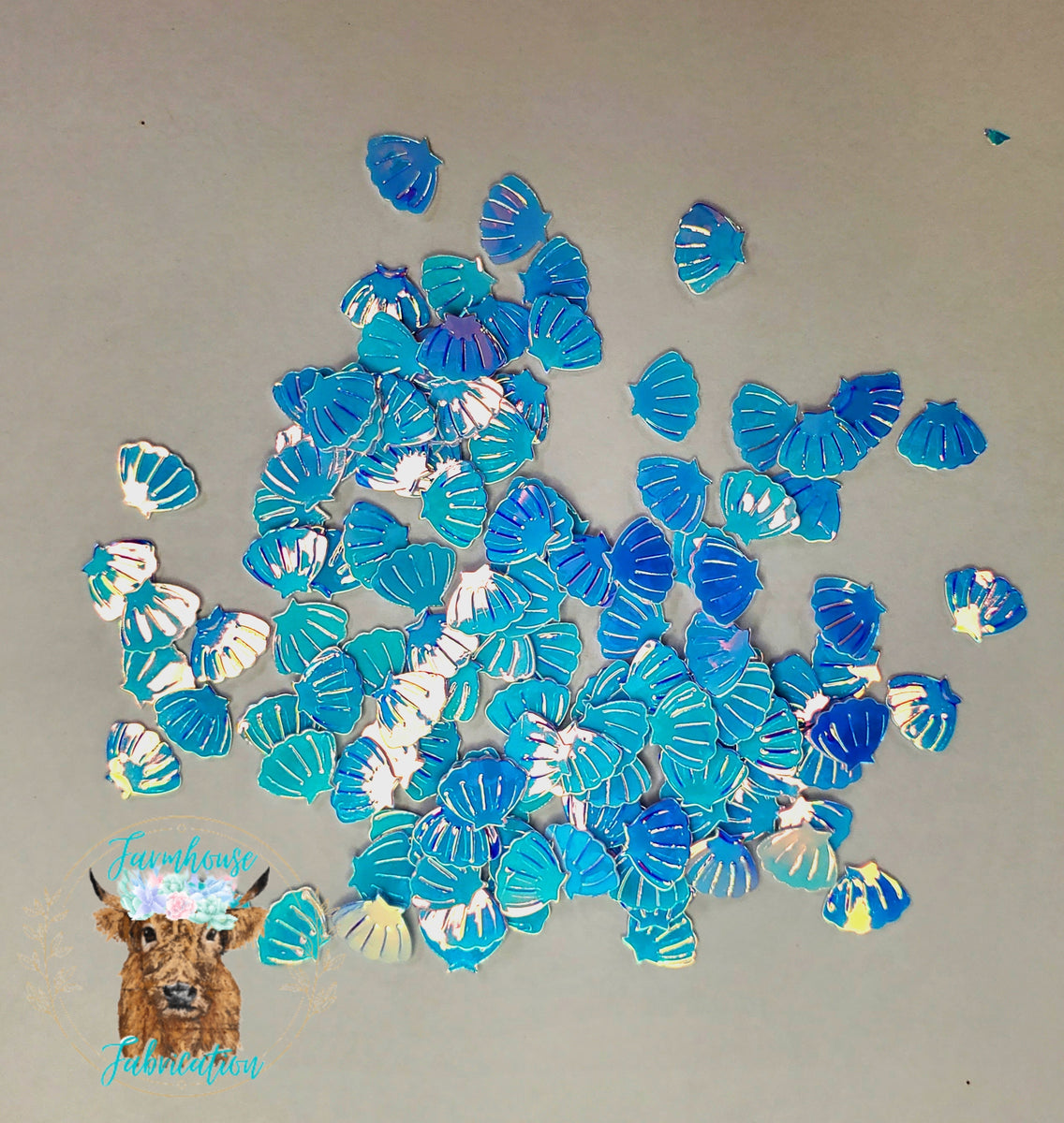 "She Sells Seashells" Opal Seashell Glitter Shapes / Beach Tumblers ...