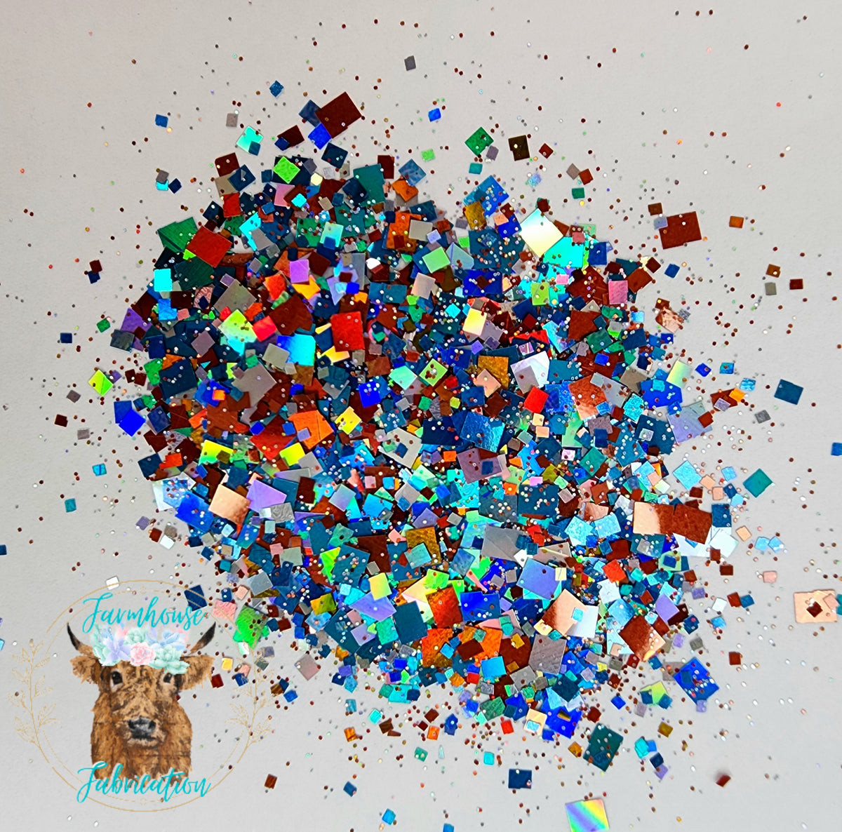 "Square Dancing" / Western Color Square Mix Polyester Glitter ...