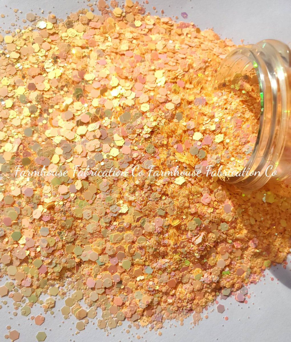 "Peach Side" / Color Shift Glitter / Chunky Mix Glitter / Peach Glitte ...
